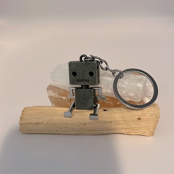 Accessories | Nwt Cute Robot Keychain W Movable Limbs In Ancient Silver ...